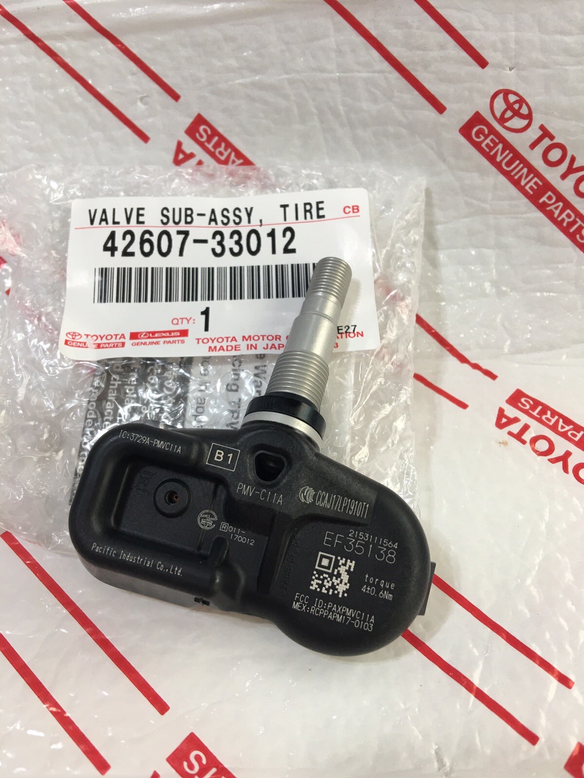 (1) New Genuine OEM Toyota Lexus Scion TPMS Tire Pressure Sensor 42607 ...