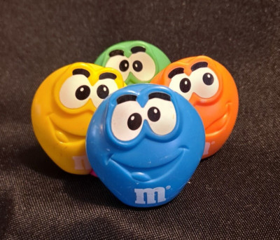 M&M's Crazy Pull-Back Swarm Blue Yellow Orange Green Toy Burger King ...