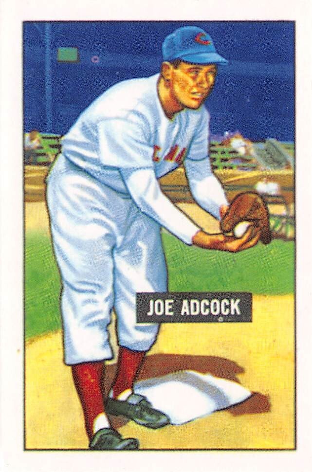 1986 Card Collectors Company '51 Bowman Reprints #323 Joe Adcock p2s ...