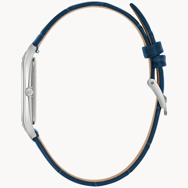 Bulova Sutton 96B442 Classic Rectangle Quartz Sapphire Blue Dial Blue ...