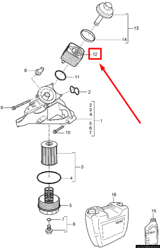 PORSCHE CAYENNE 92A Engine Oil Cooler 955.107.021.03 95510702103 NEW ...