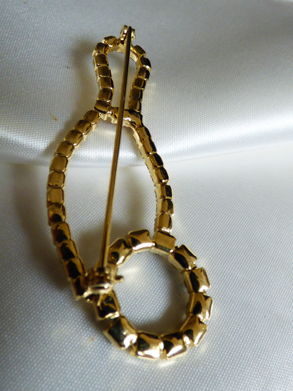 Gold tone black red & clear crystal Bowling pin Brooch | eBay