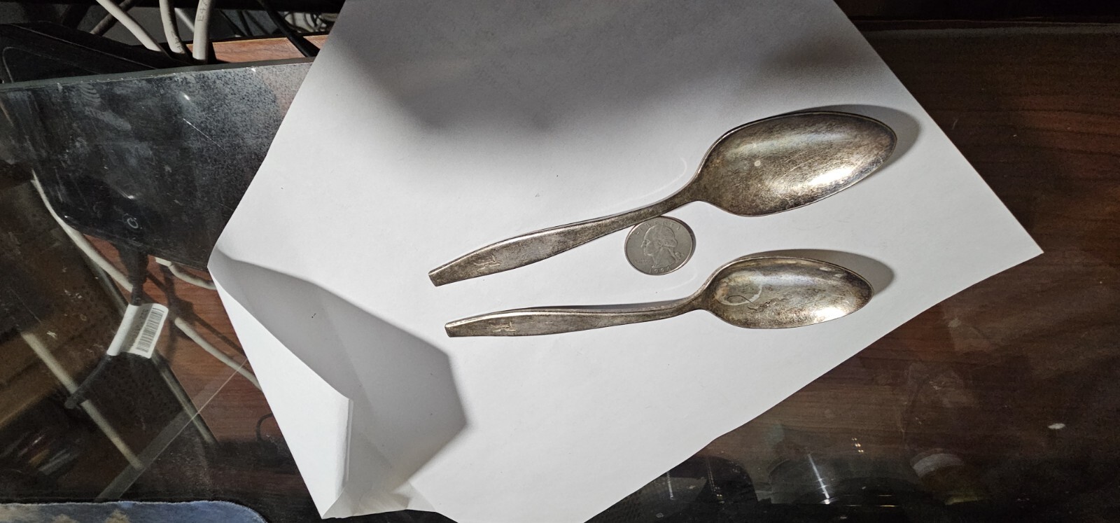 Set of 2 Vintage Oneida Silversmiths Spoons Monogram letter "K ...