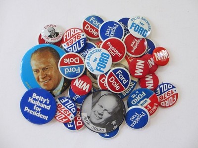 Large Gerald Ford 1976 Political Button Collection-35 Items! | eBay