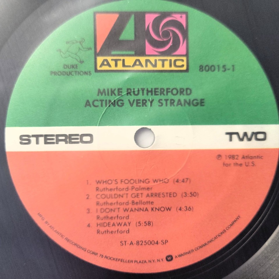 MIKE RUTHERFORD - 'ACTING VERY STRANGE' - 1982 VINYL LP - CUTOUT ...