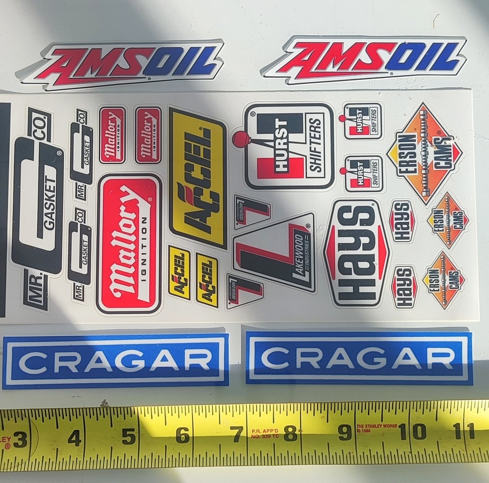 Bundle of 25 Mini Classic Hotrod Racing Decals Stickers NHRA ManCave ...