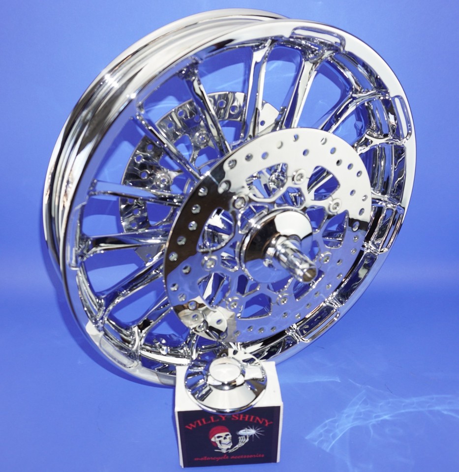 HARLEY ROAD GLIDE 3 TRIKE WHEELS CHROME EXCHANG RG3 WITH 4 BLADE ...
