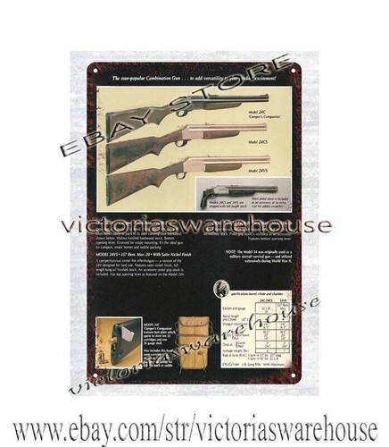 1983 shotgun rifle tin sign hunting firearm weapons ammunition | eBay