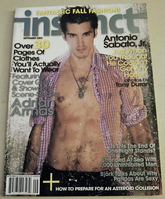 INSTINCT Gay Magazine September 2004 Issue Antonio Sabato Jr. Adrian ...