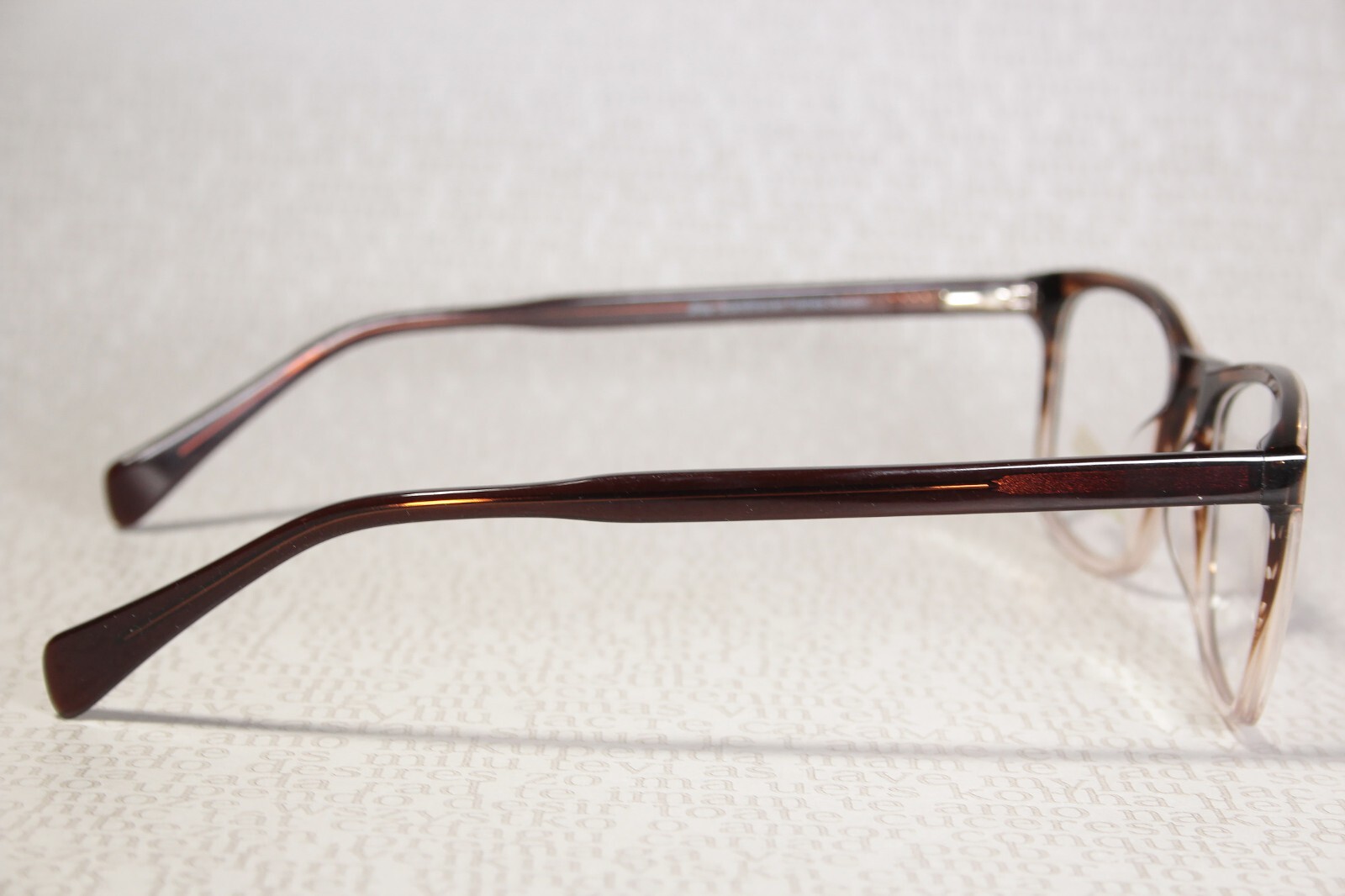 Men's Large Classic Style Brown to Clear Gradient Eyeglass Frames ...