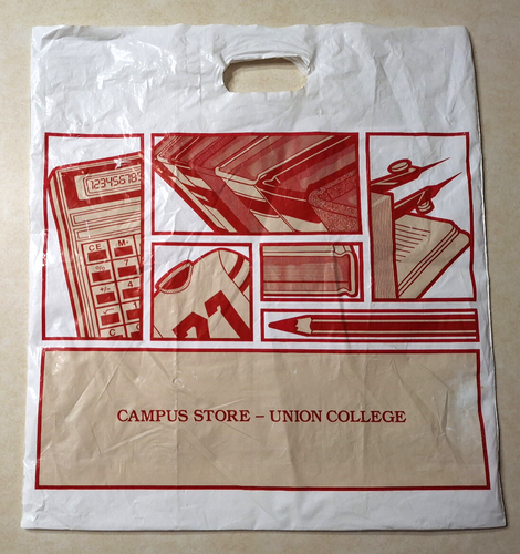 Vintage Union College Schenectady NY Campus Bookstore Shopping Bag ...