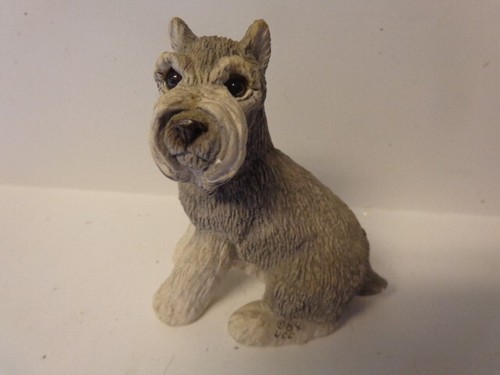 Stone Critters Littles Dog Figurine, Schnauzer Sitting Up, 1984 | eBay