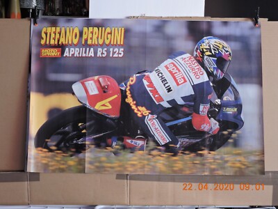Poster Stefano Perugini Aprilia 125,Roberto Locatelli Aprilia 250 53X81 ...