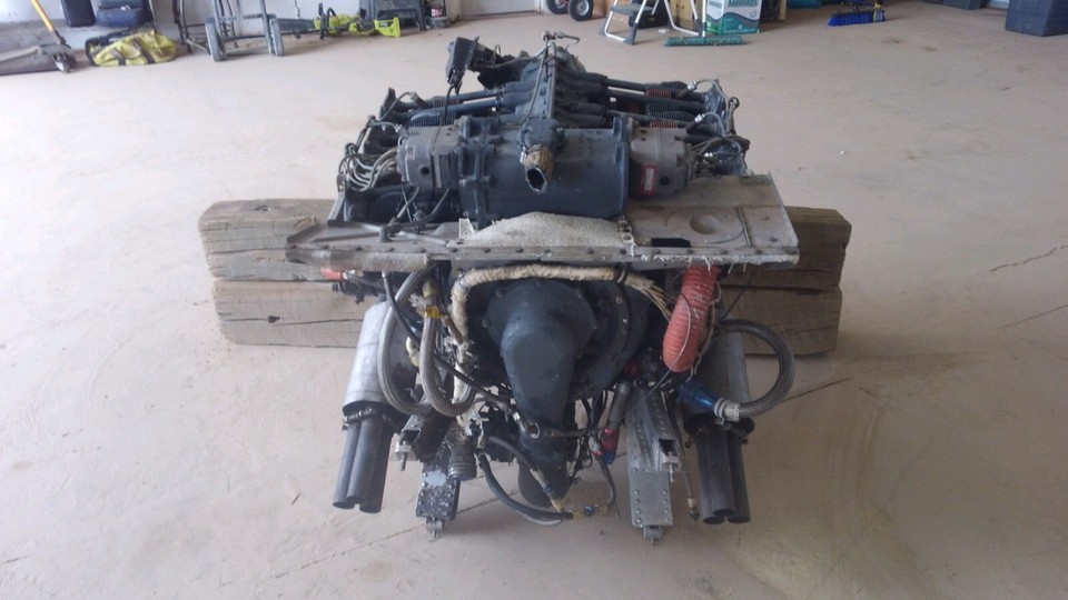 Lycoming GO-480-1B Aircraft Engine, Super Charged, Runs, w/engine mount ...