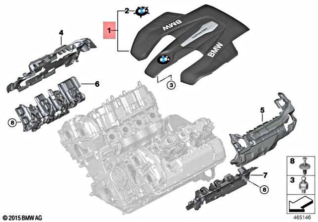 BMW 7 Series Engine Cover 11148602047 G11 G12 for sale online | eBay