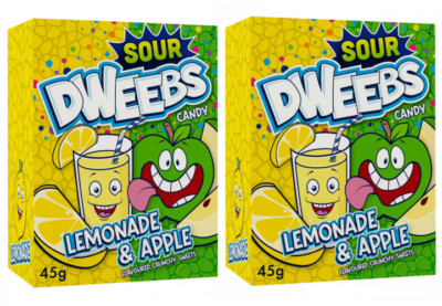 2x DWEEBS Candy Sour Lemonade & Apple Flavored Crunchy Sweets 45g | eBay