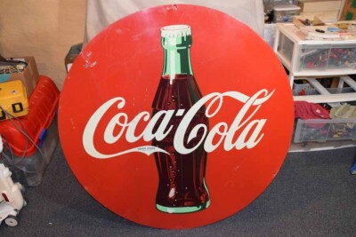 Large Vintage Heavy Metal Coke Coca Cola Sign 45.5" HTF GUC | eBay