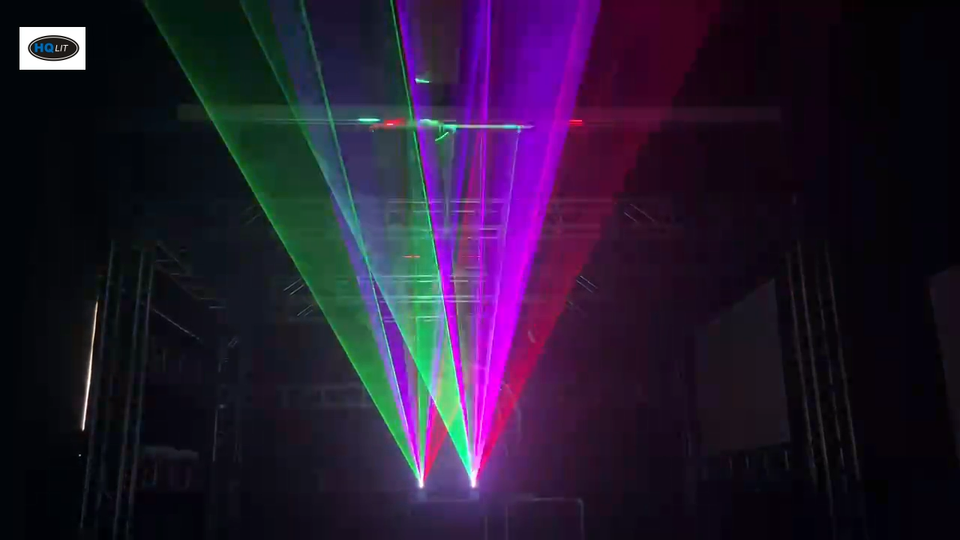 6W RGB Fullcolor Animation Laser Light Projector Stage Effect Beam ...