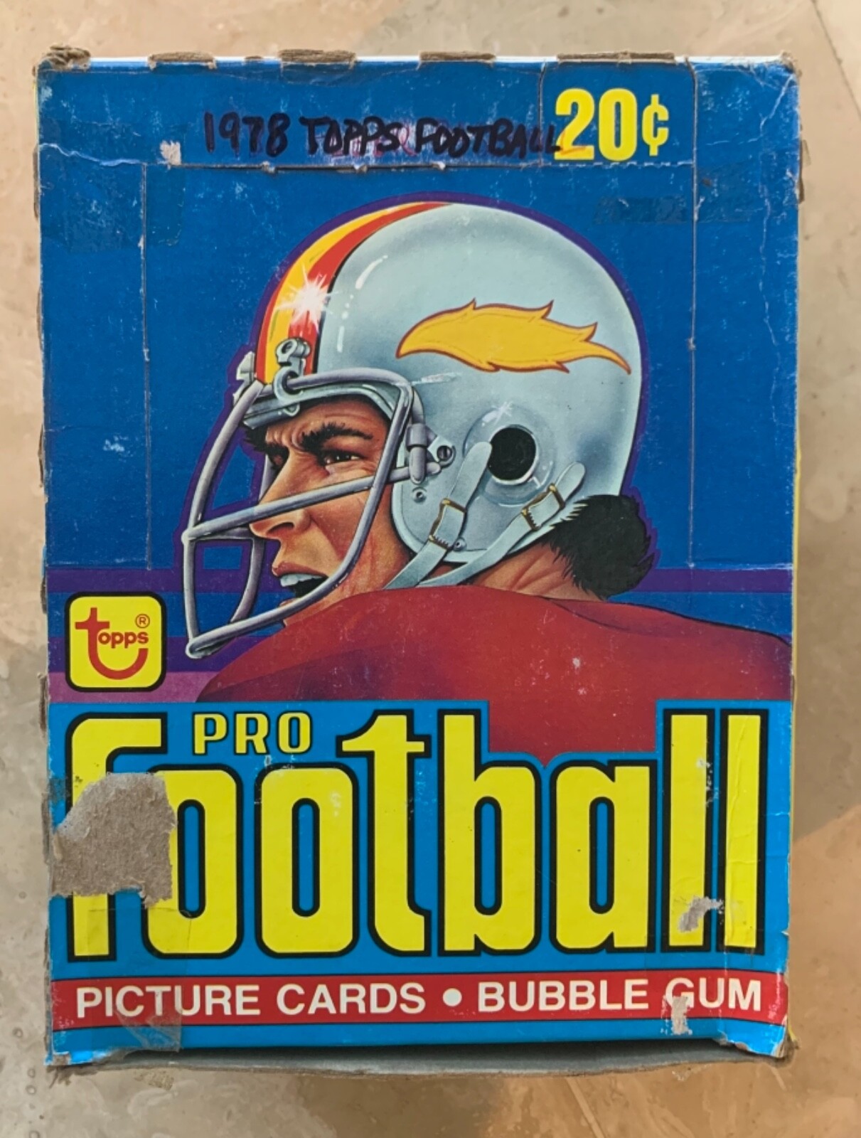 1978 TOPPS FOOTBALL WAX BOX HOLDS 36 PACKS RARE FIND EMPTY DISPLAY (A ...