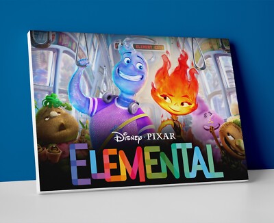 Elemental Movie Poster or Canvas - Disney Pixar | eBay