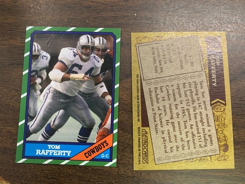 1986 Retro card Tom Rafferty Dallas Cowboys AA271 Penn State | eBay.de