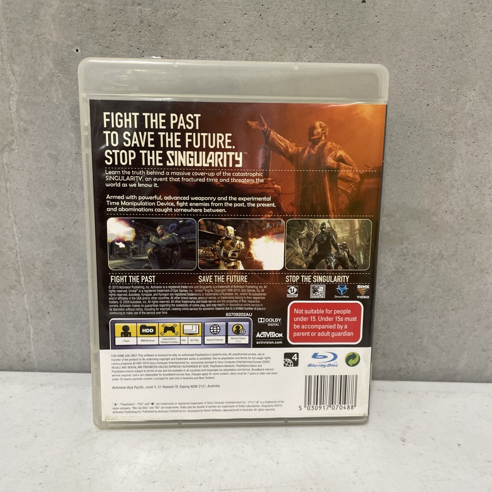 Singularity PlayStation 3 PS3 Game Used PAL Tested & Working Good ...