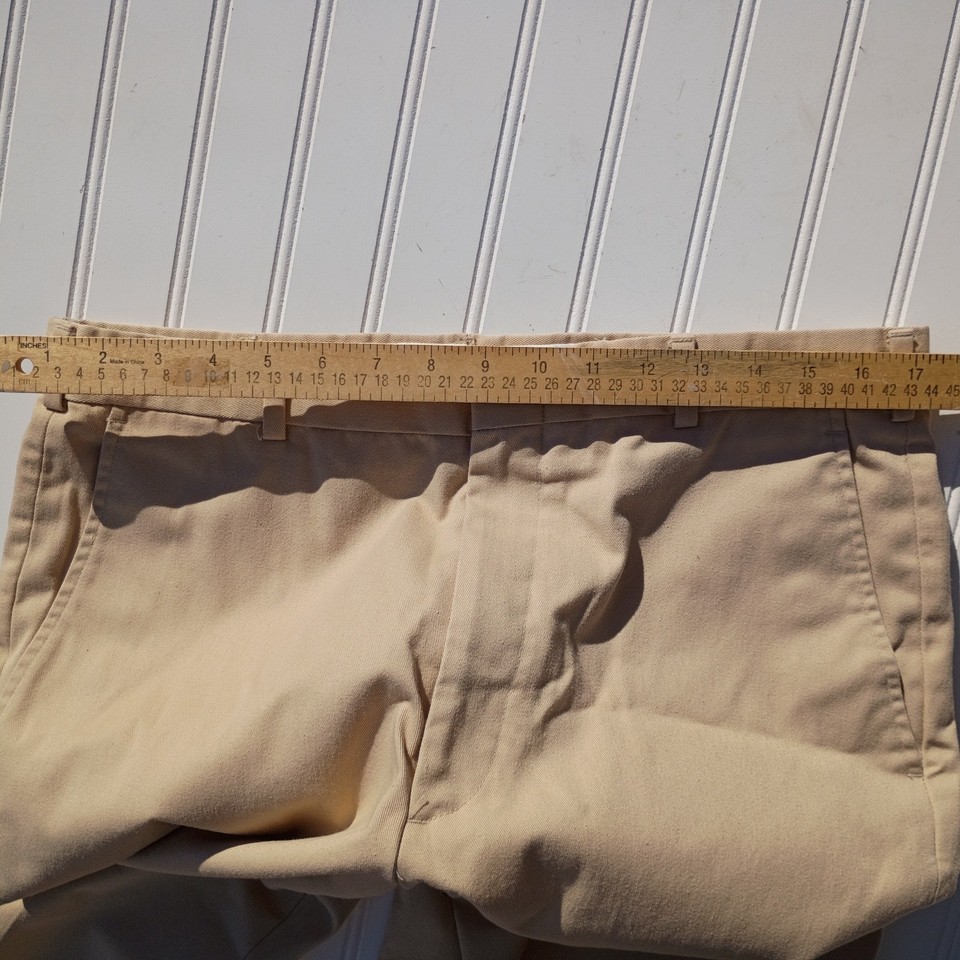Vintage L.L. Bean Khaki Pants Men's 35 x 30 Made in USA Beige Khakis ...