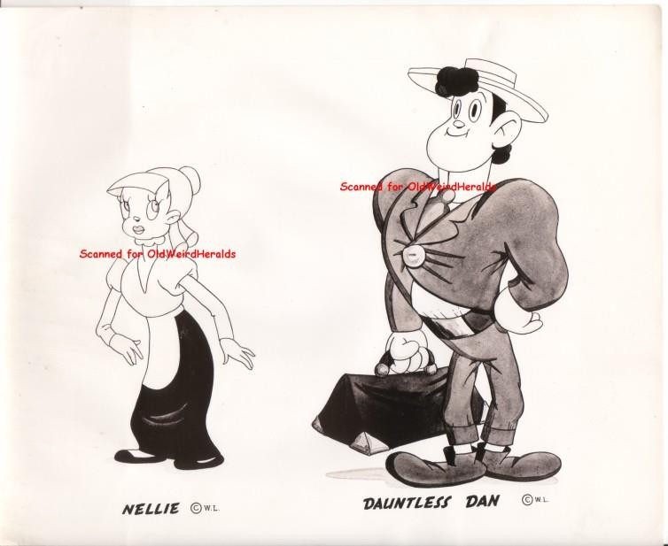WALTER LANTZ 2 PHOTOS 30's RUDOLPH RATBONE Dauntless Dan CARTOON ...