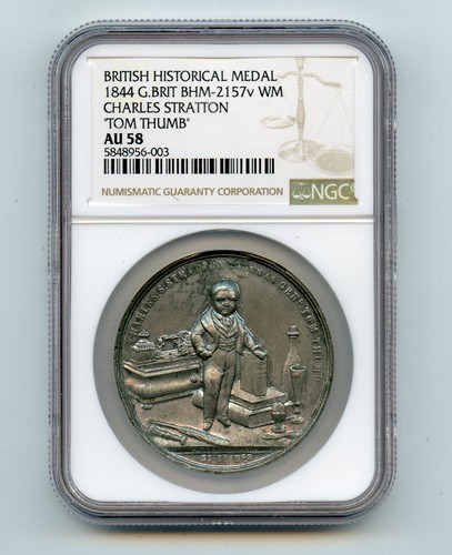 1844 Great Britain BHM-2157v WM "General Tom Thumb" Medal NGC AU58 | eBay