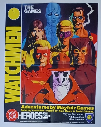 Mayfair Games - Watchmen Retailer Promo Poster - DC Comics Heroes RPG ...