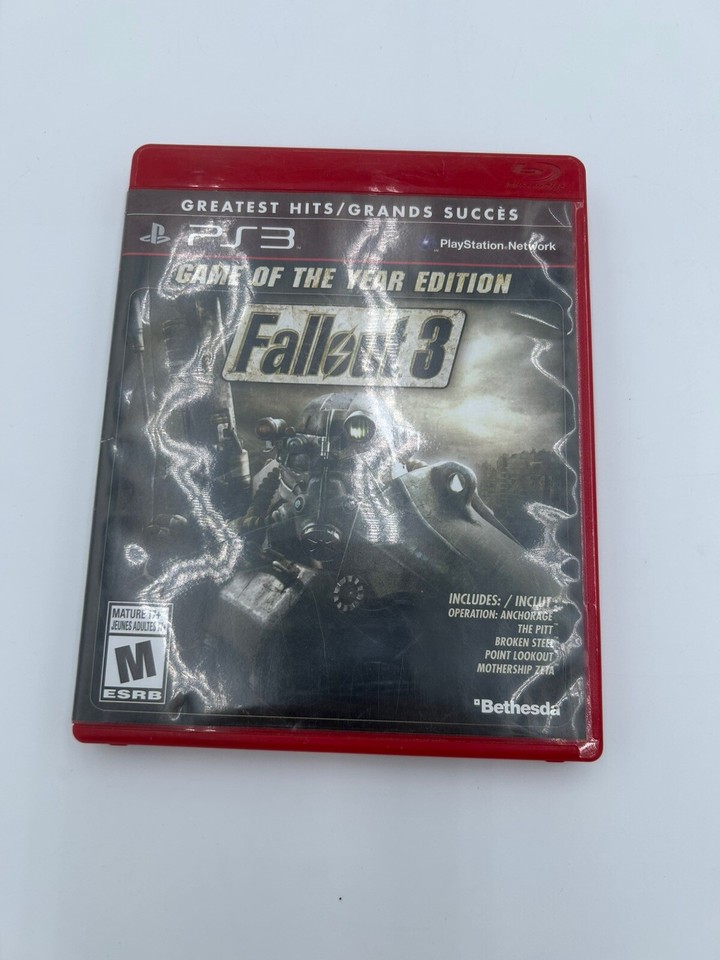 Fallout 3 PlayStation 3 PS3 Greatest Hits Game Of The Year Edition Used ...