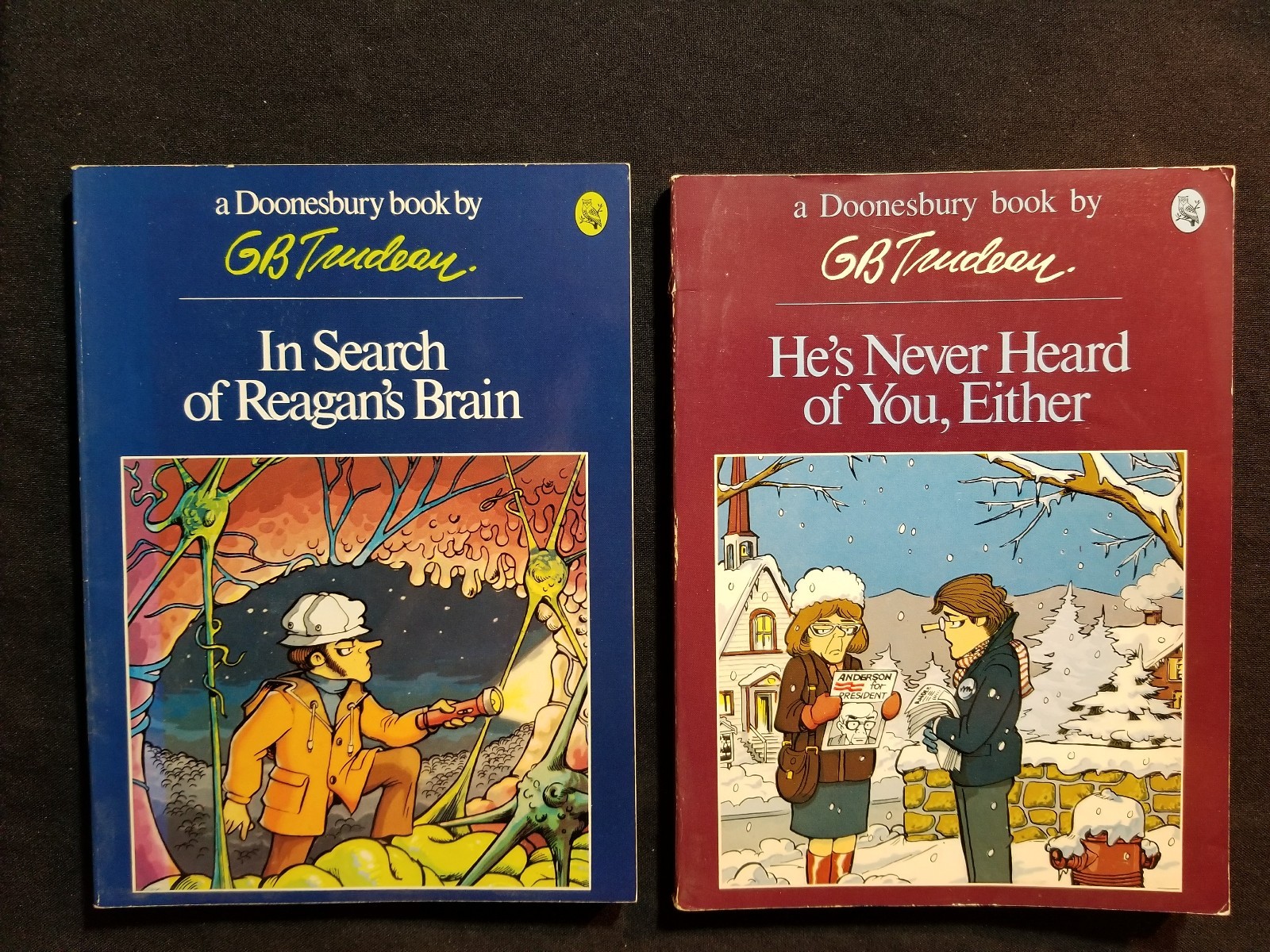 Doonesbury Book by G B Trudeau 1981 In Search of Reagan's Brain 2 PB | eBay