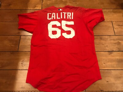 2002 03 Cincinnati Reds #65 Mike Calitri GAME USED JERSEY Majestic size ...