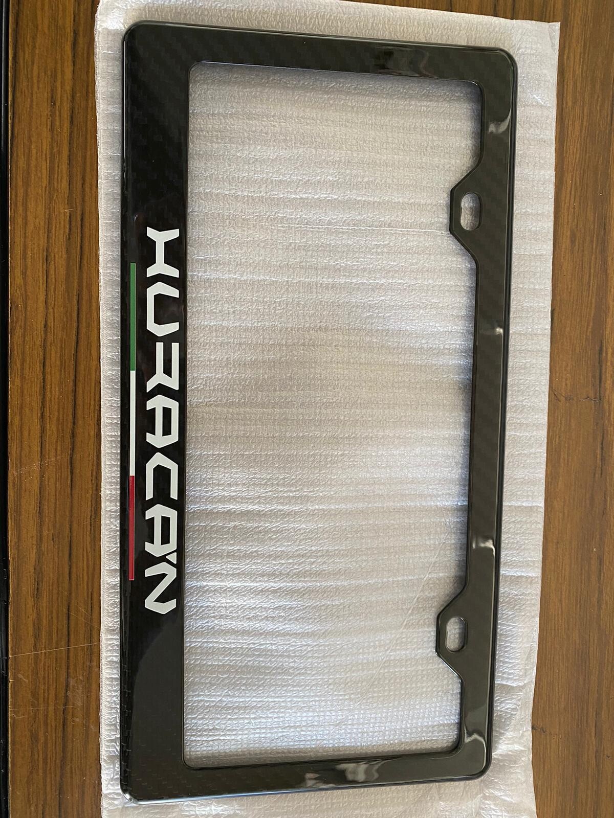 Real Carbon Fiber License Plate Frame lamborghini lambo huracan | eBay