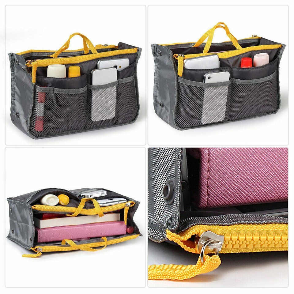 Women Travel Insert Handbag Purse Large Liner Organizer Tidy Bag Case ...