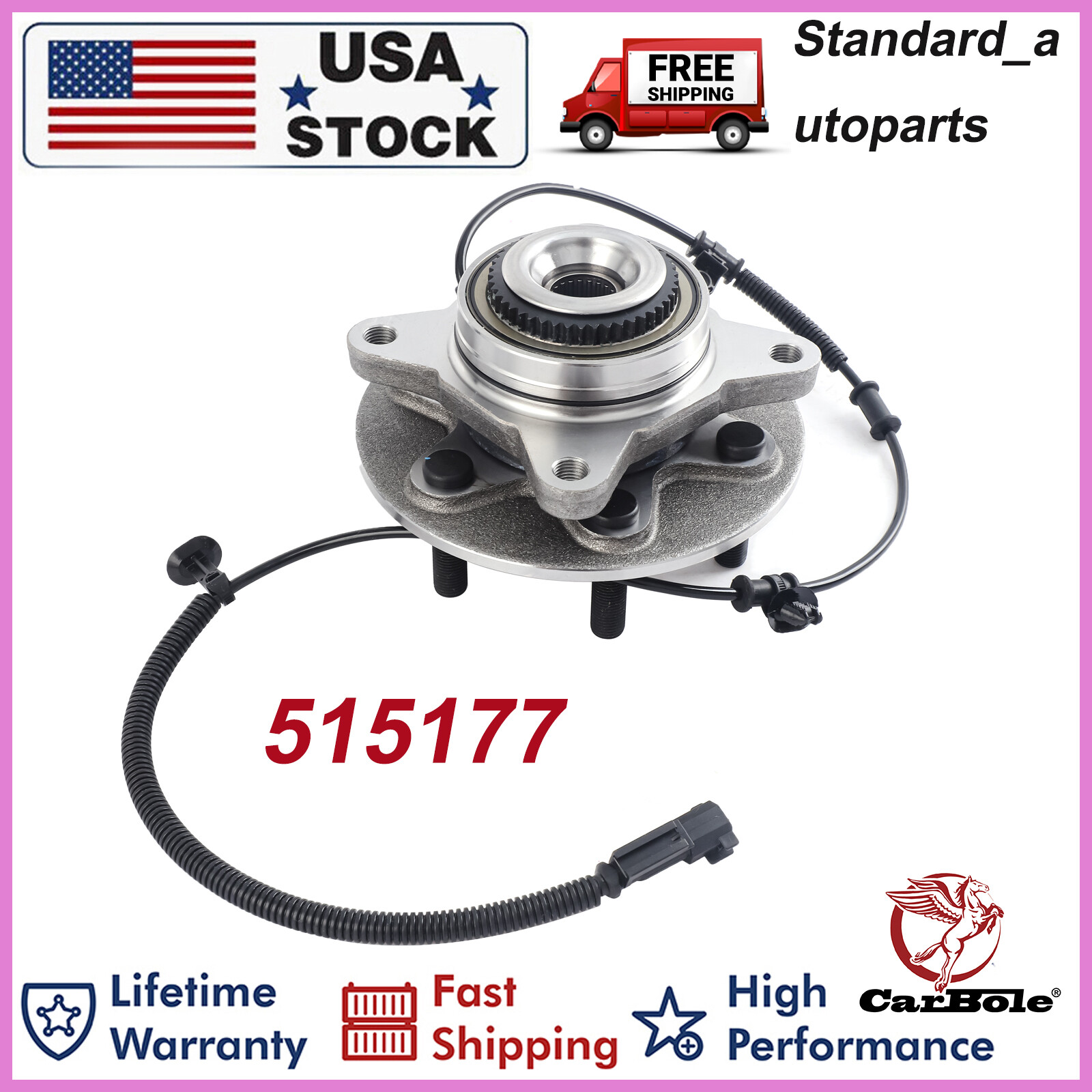 4WD Front Wheel Hub Bearing Assembly for 2018 2019 2020 Ford F150 ...