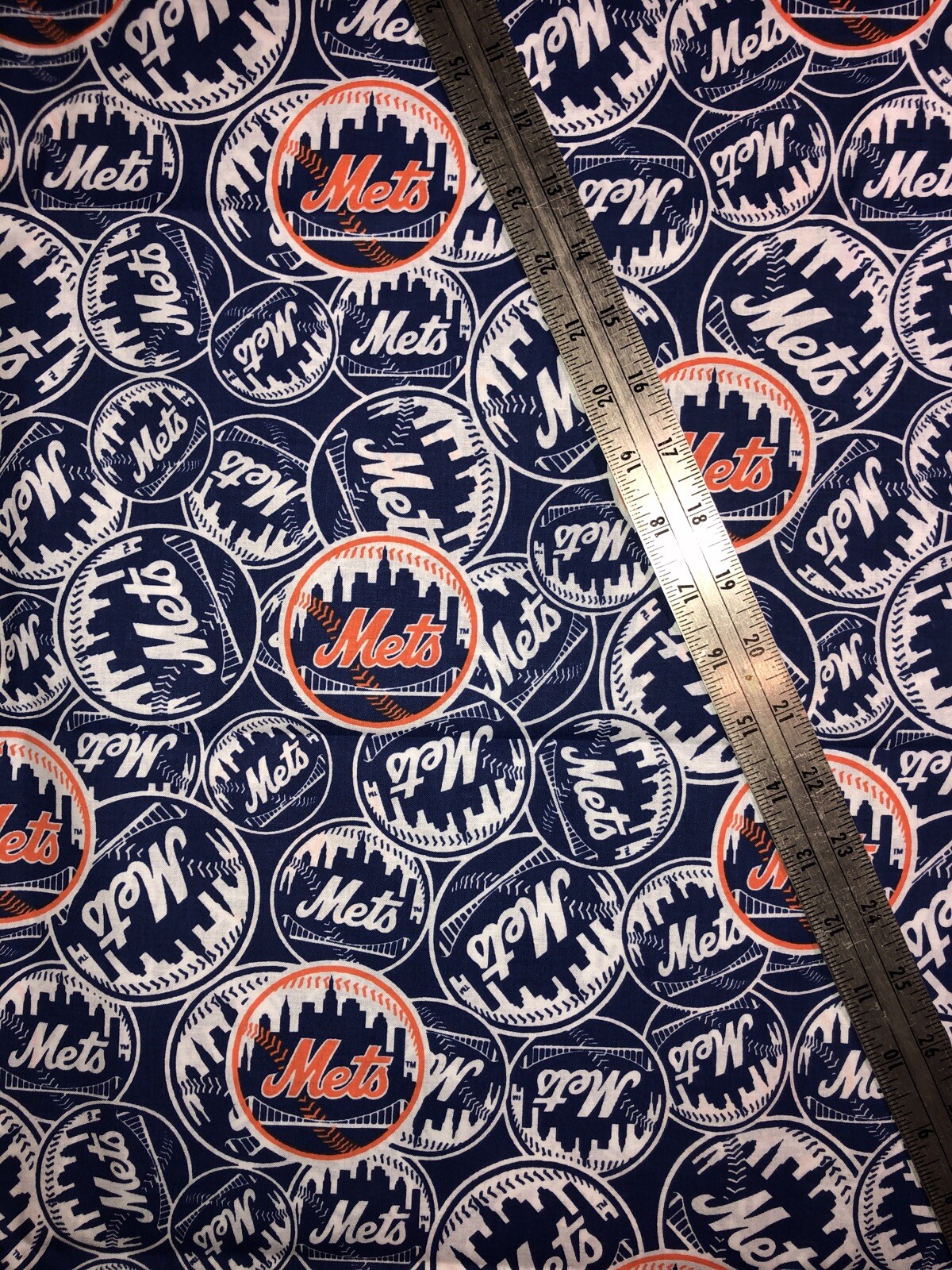 MLB New York Mets Cotton Fabric 1/2 Yard (18 By 58") New | eBay