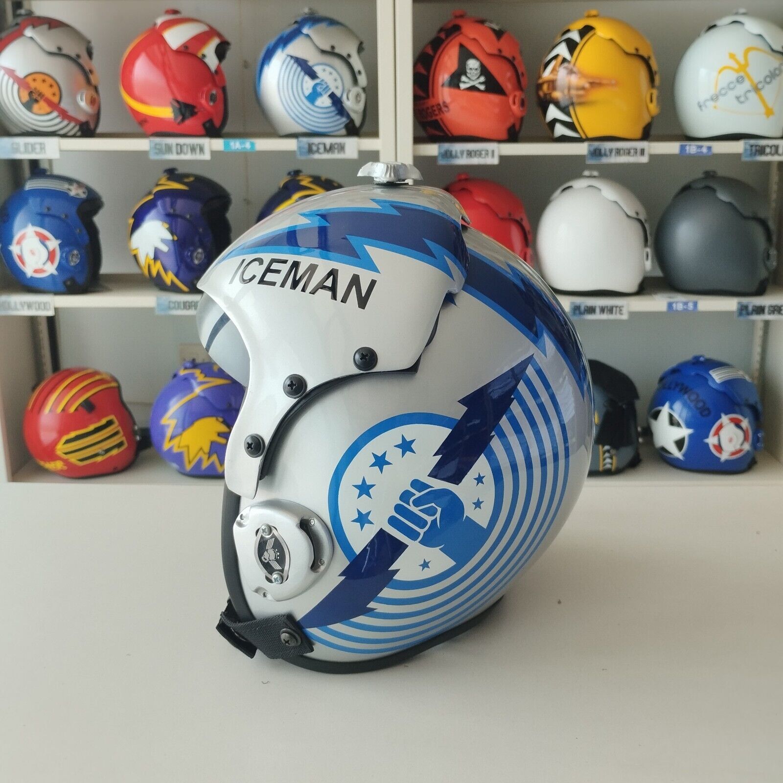 TOP GUN ICEMAN FLIGHT HGU-33 HELMET MOVIE PROP PILOT NAVAL AVIATOR USN ...