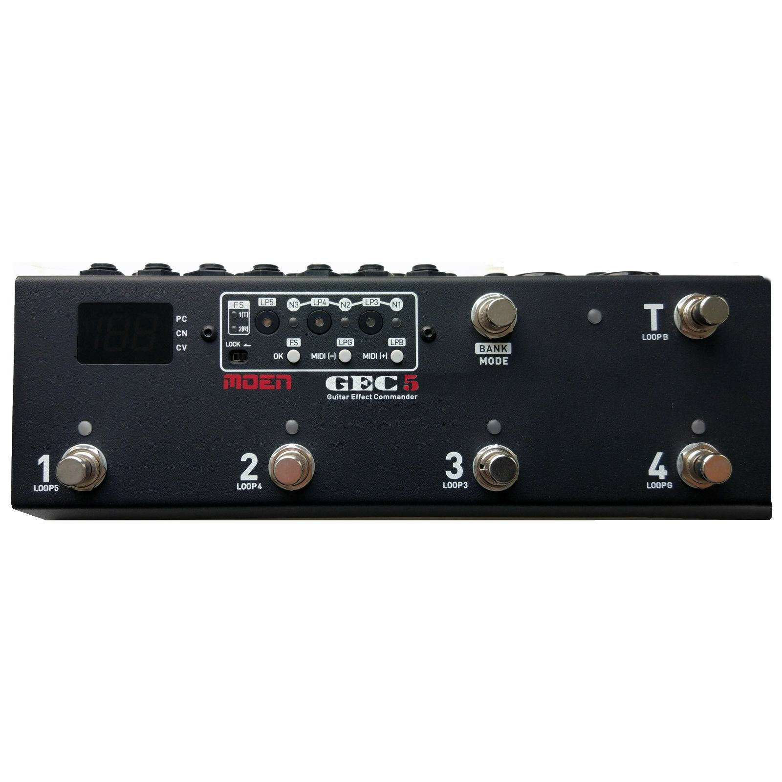 MOEN GEC-5 MIDI Guitar Pedal FX Switcher - 5 Loop Foot Controller ...
