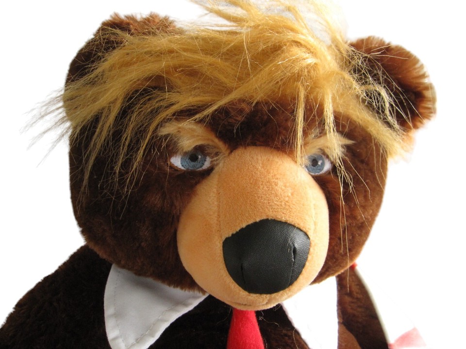 Trumpy Bear w American Flag Cape Plush Stuffed Patriotic MAGA Donald ...