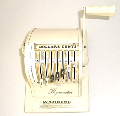 Vintage Paymaster Check Writer S-1000 Business Office Machine USA | eBay