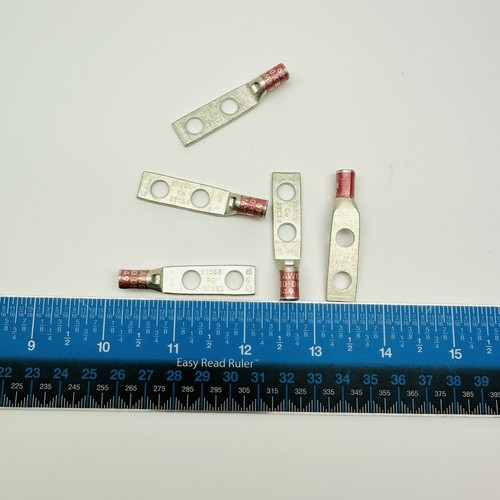 5-Pack Burndy YA8CL-2TC14 Compression Lug 8 AWG 2-Hole Inspect Window ...