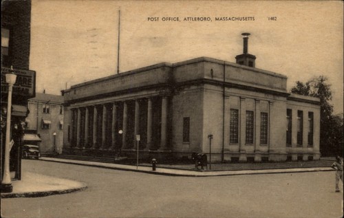 Post Office Attleboro Massachusetts vintage postcard v822 | eBay