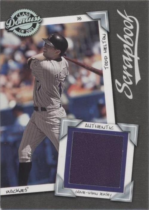2001 Donruss Class Of 2001 - Scrapbook Todd Helton #SB-7 /525 (MEM) for ...