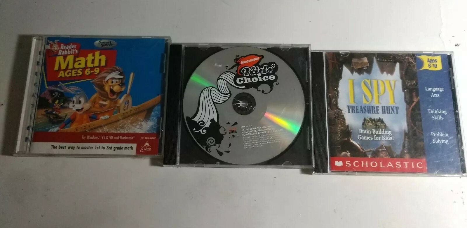 Lot of 4 Kids DVDs 1. Math Ages 6-9 2. I spy Treasure Hunt & 3. Kids ...