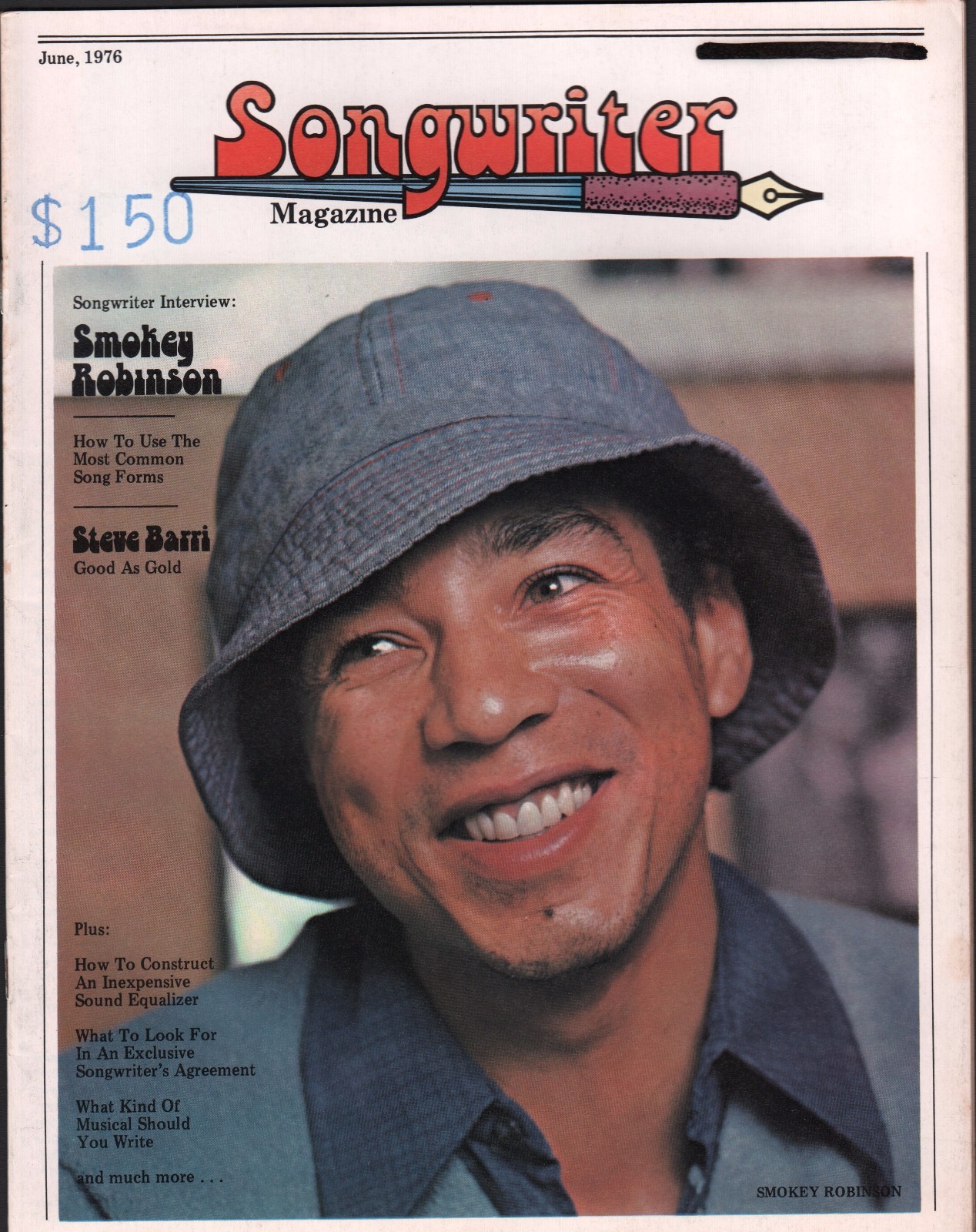 Songwriter Magazine June 1976 Smokey Robinson, Steve Barri EX ...