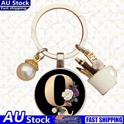 Letter Q Keychain Alphabet Letter Keychain Charms for Key Handbag ...