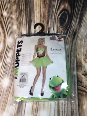 New Disney The Muppets Kermit Woman Costume Adult Medium Free Shipping ...
