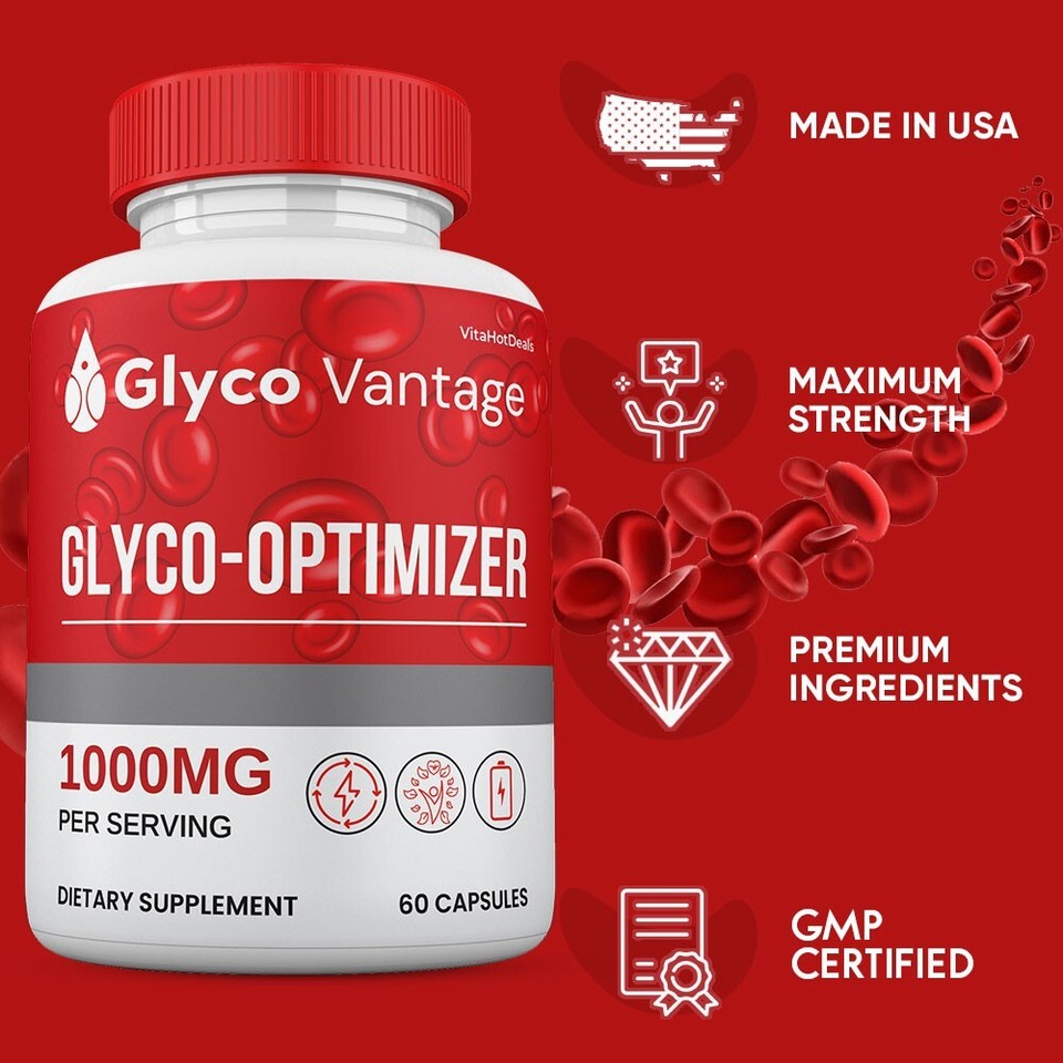 Glyco Vantage Glyco Optimizer Capsules, GlycoVantage Blood Support (5 ...