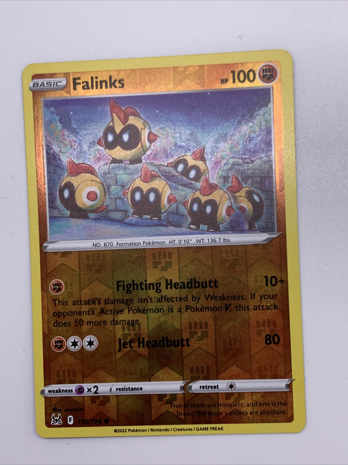 Falinks 110/196 Reverse Holo Lost Origin Pokemon TCG Card | eBay